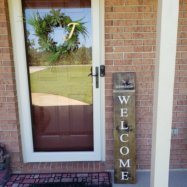 Welcome Sign, Stained Welcome Sign, Porch Sign, Porch Welcome Sign ...