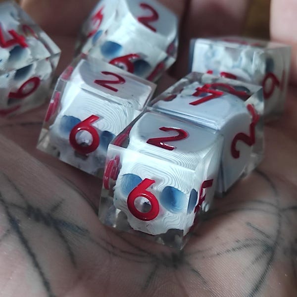 Dice Set Skull Sharp Edge, D&D Dice Set for Dungeons and Dragons D and D Polyhedral Dice Set D20 ...