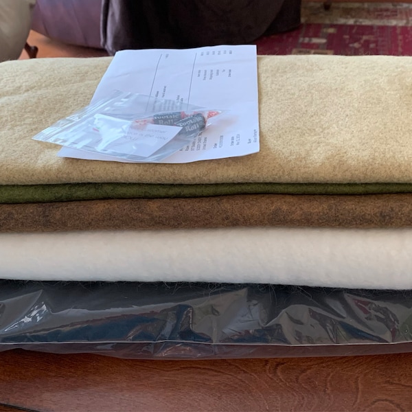 Pre-washed Wool Felt Penny Rug Kit Summer Breeze Penny Lane Primitives ...