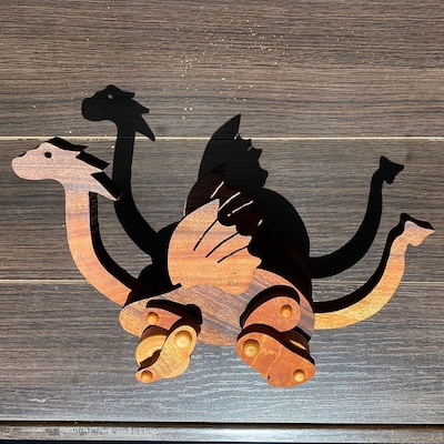 Puff the Magic Dragon Toy, Wood Kids Toy Dragon, Handmade Wood Toys ...