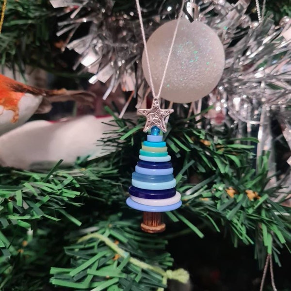 Button Christmas Tree Decoration, Make Your Own Kit or Ready Made ...