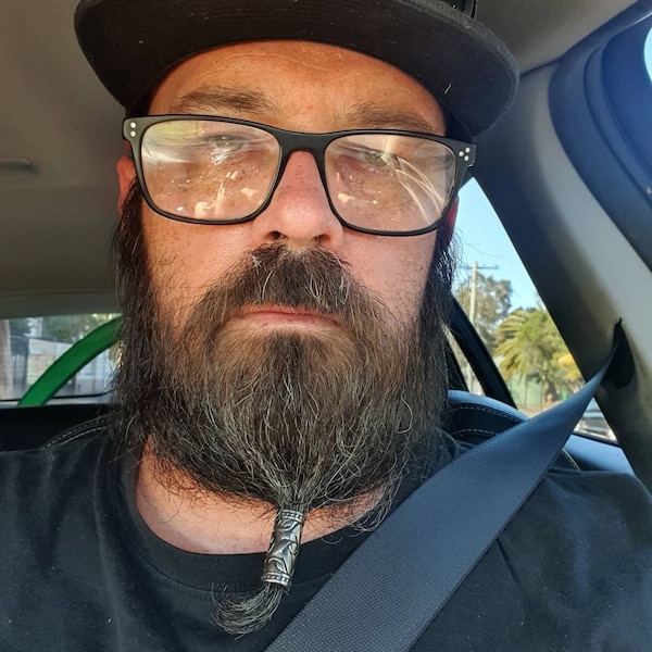 Set of 2 Stainless Steel Tube Beard Beads 9mm Hole (9/32 Inch) Viking ...