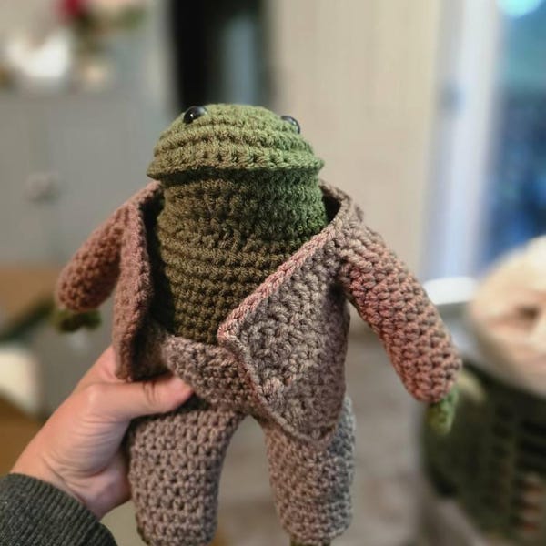 Adorable Derpy Crochet Frog Pattern Only U.S No Sew - Etsy