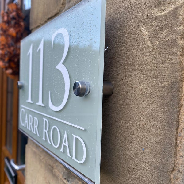 Traditional House Number Signs & Address Plaques in Sage Green - Etsy UK