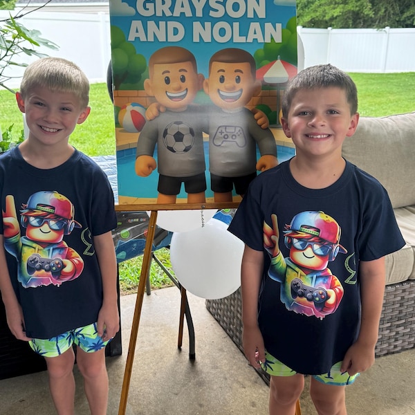 Custom Portrait Video Game Posters | Digital Item | Video Game Drawing ...