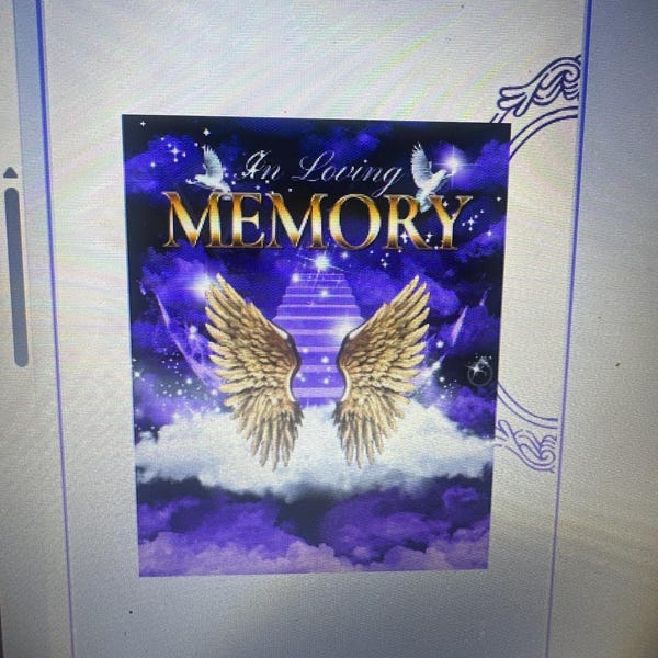 In Loving Memory Gold Frame Memorial PNG Template| Instant Download ...