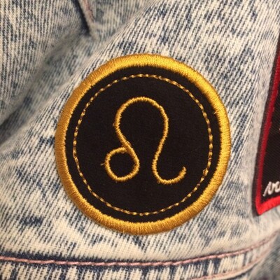 Zodiac Leo Merit Badge Patch Any Color Combo Custom Made - Etsy