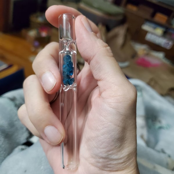 One Hitter Glass Pipe, Unique With Diamond One Hitter Pipes - Etsy