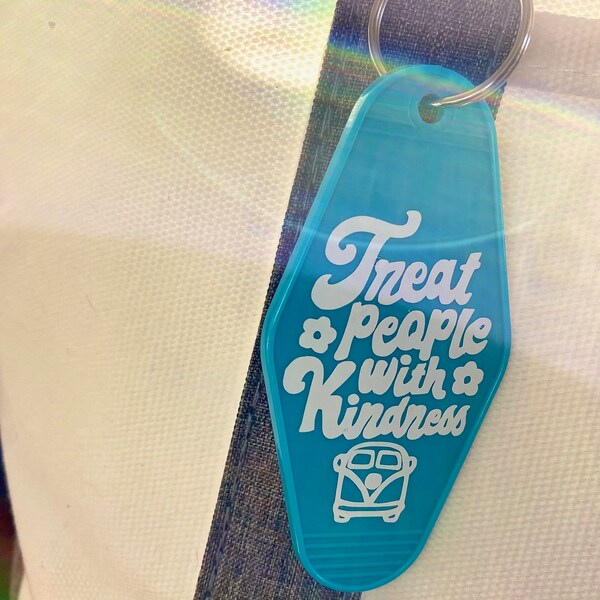 Vintage Motel Style Keychain Rhombus Hotel Key Tag Customizable ...