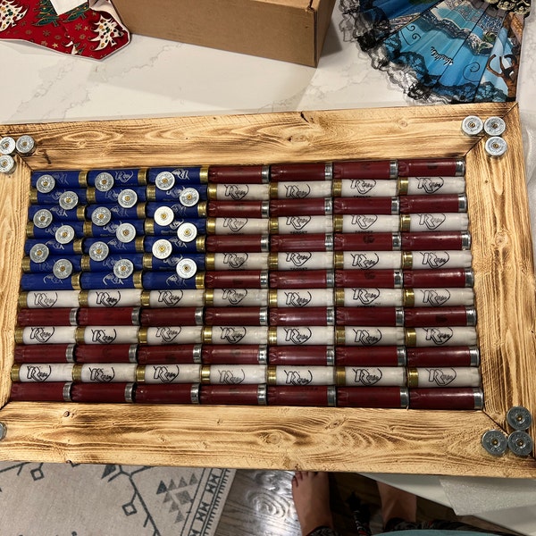 Large Shotgun Shell American Flag - Etsy