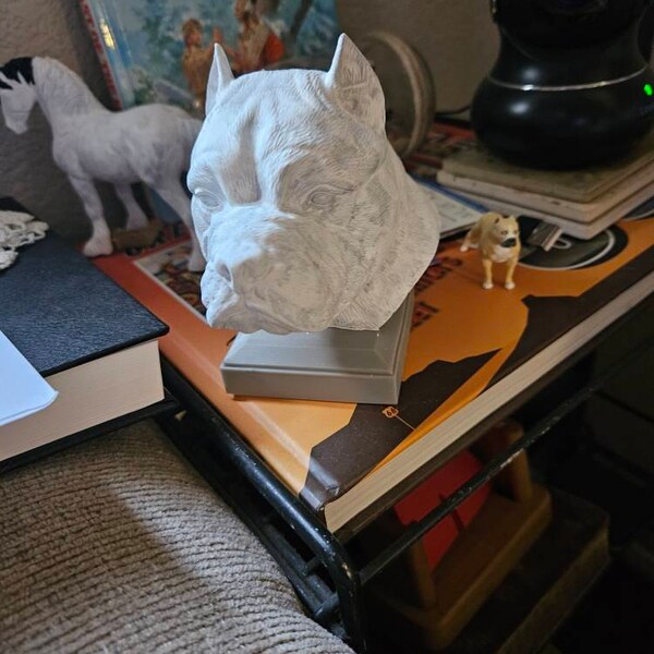 Paintable American Bully Bust DIY American Bully Sculpture Kit for ...