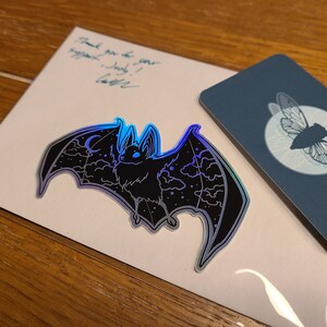 Holographic Bat Sticker - Etsy