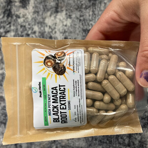 Pure Black Maca Root Extract Capsules by Peak Herbs - Etsy
