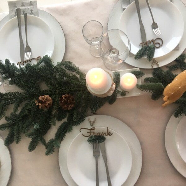 Wooden Laser Cut Place Names – Rustic Wedding Table Decorations ...