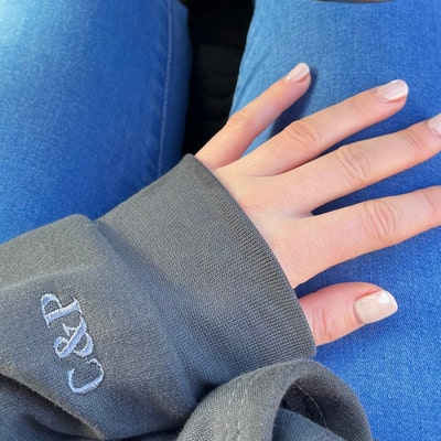 Personalised Embroidered Infinity Symbol Initial Sweatshirt or Hoodie ...