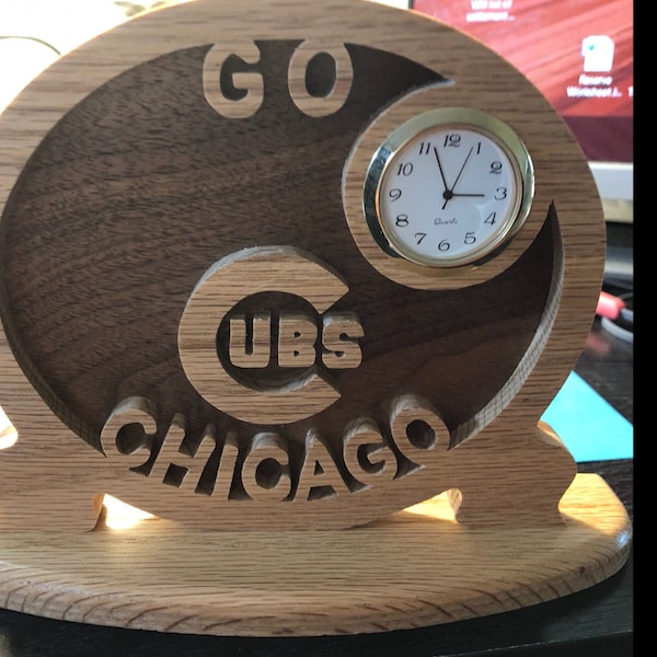 Chicago Cubs Desk Clock - Etsy