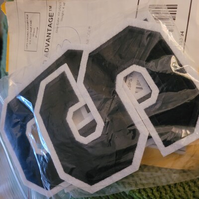 Large Black Letters Alphabet Embroidered Iron on Patches for - Etsy