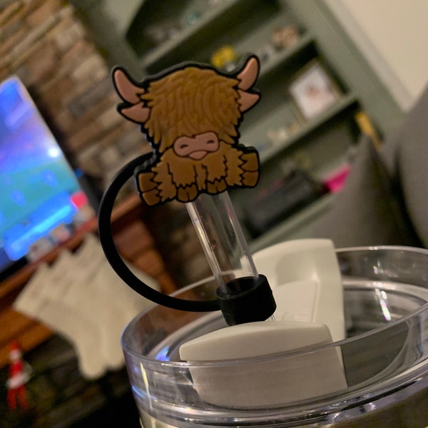 Highland Cow Straw Topper - Cover for Straws - 8mm or 10mm Opening - Etsy