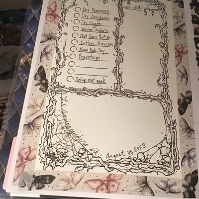 Dark Forest Daily Planner Spooky Cute Goth Stationery - Etsy