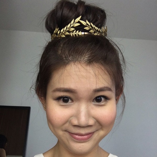 Gold Leaf Headband, Greek Goddess Headband, Grecian Tiara, Wedding ...