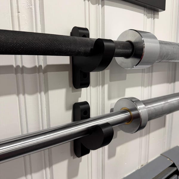 Barbell Wall Mount | Home Gym Accessory Storage | Curl Bar Mount | Lat ...