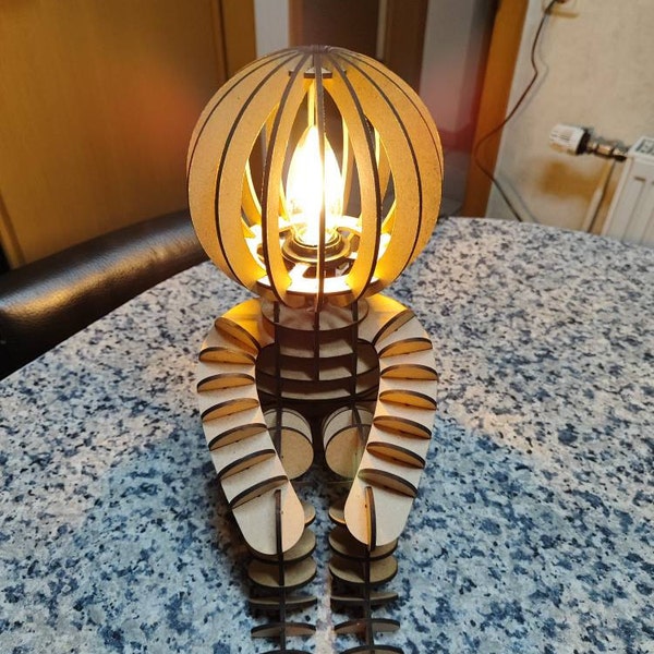 Sitting Human Figure Lamp Shade: Laser Cut Files DXF, SVG - Etsy