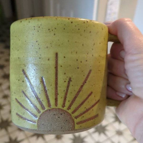 Sunrise Mug - Lemon Creme, Handmade, Wheel Thrown, Food Safe Glazes ...