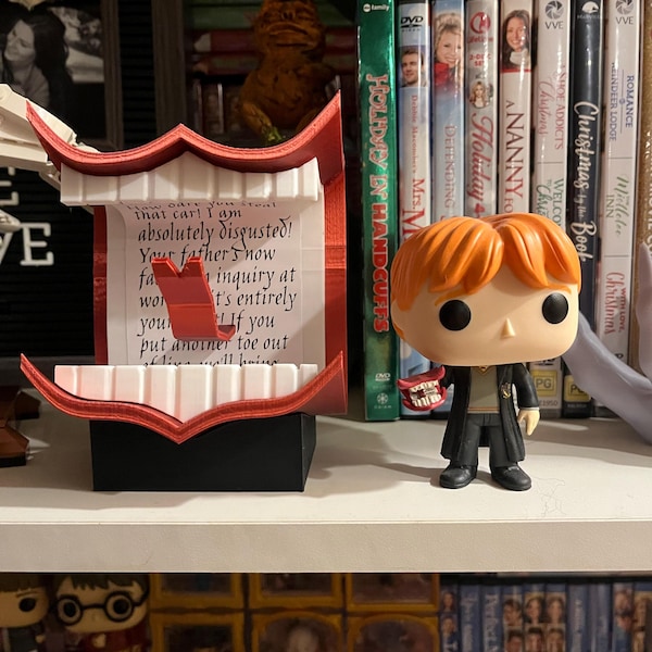 3D Printed Screeching Magical Red Letter With Stand - Etsy