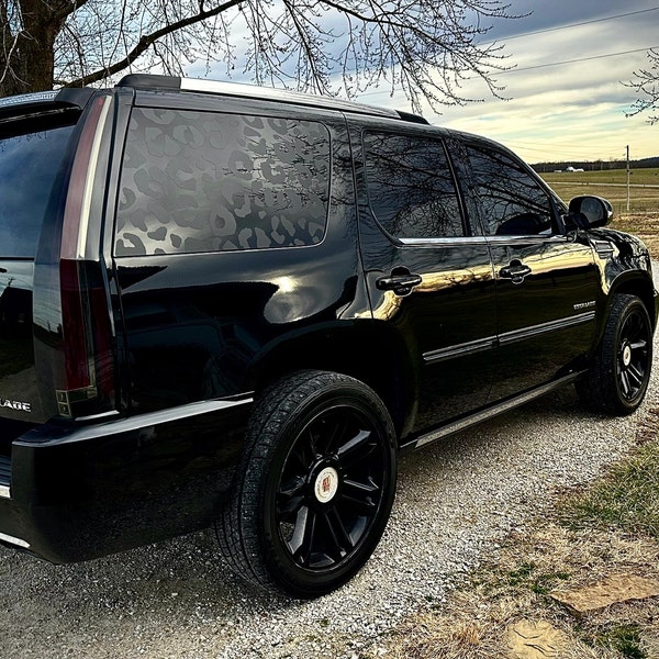 Fits 2007-2014 Cadillac Escalade Rear Side Window Leopard Cheetah Print ...
