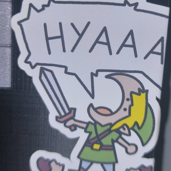 HYAAA Link Zelda Vinyl Sticker - Waterproof AI FREE Human Made - Etsy