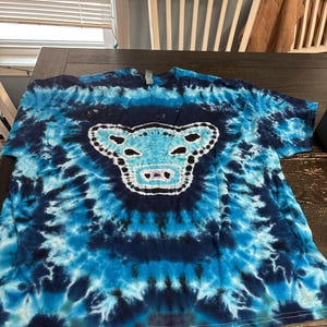 Hand Dyed Made to Order Cow Tie Dye Shirt, Rainbow Cow Tie Dye, T-shirt ...