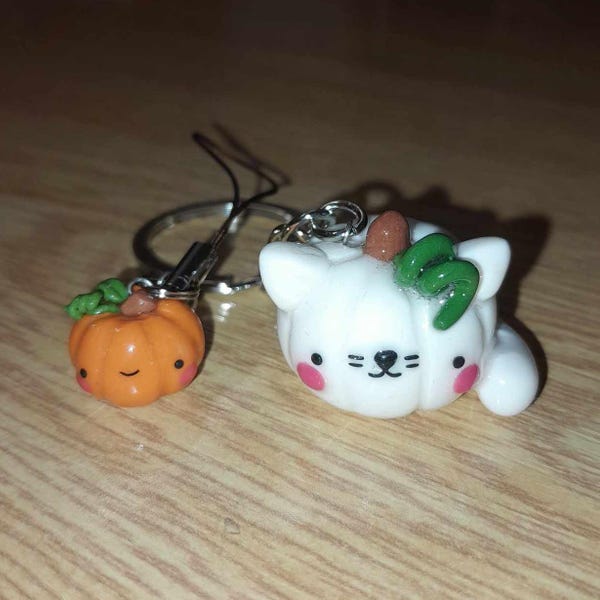 Duck With Bread Keychain, Cute Polymer Clay Figurine, Polymer Clay Duck, Handmade Clay Charm ...