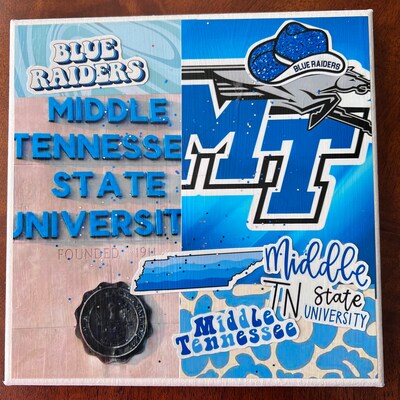 Aesthetic College Themed Collage Canvas-customizable for Any College ...