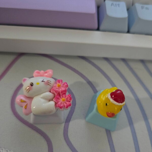 Kawaii Kitty Cat Keycaps, Animal Keycaps, Cute Keycaps 1pc - Etsy