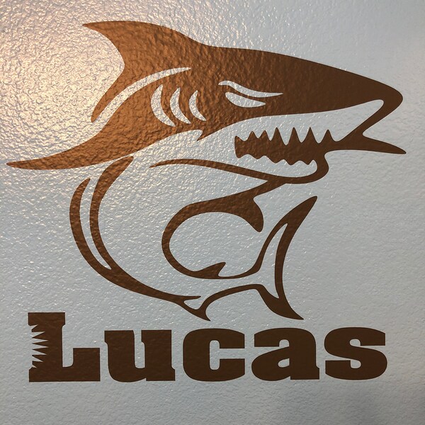 Personalized Shark Wall Decal Custom Name Lettering for Walls Quote ...