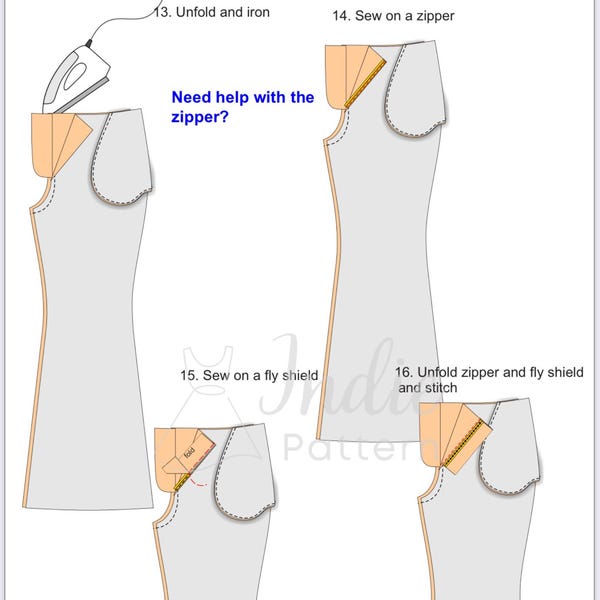 Straight Leg Pants Sewing Pattern Trousers Pattern Pants Pattern Women ...