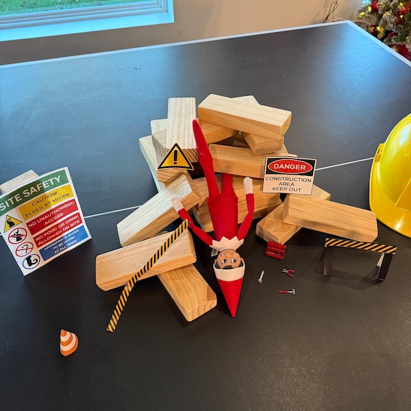 Printable Elf Construction Site Props, Christmas Elf Builder Props ...
