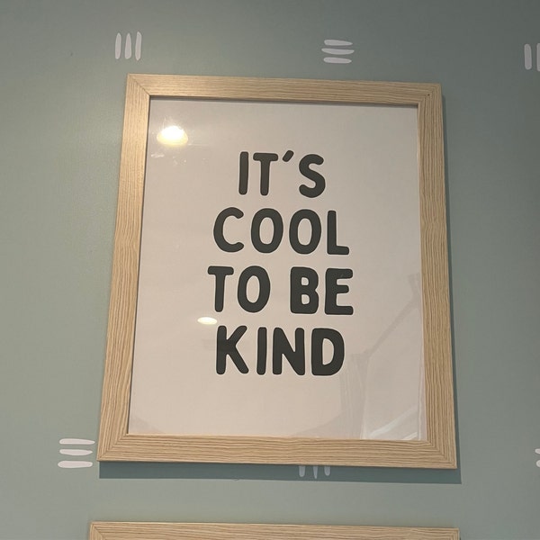 It's Cool to Be Kind Downloadable Print, Boy Nursery Decor, Kids Room ...