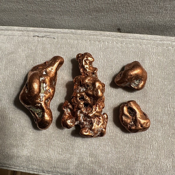 PURE COPPER NUGGET 2 1/2" 4-6 Oz Large Native Float Copper Raw Rocks ...
