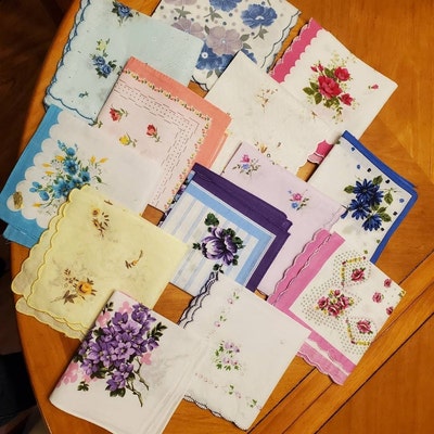 Retro Handkerchief Card Young Lady Greeting Card Useable - Etsy