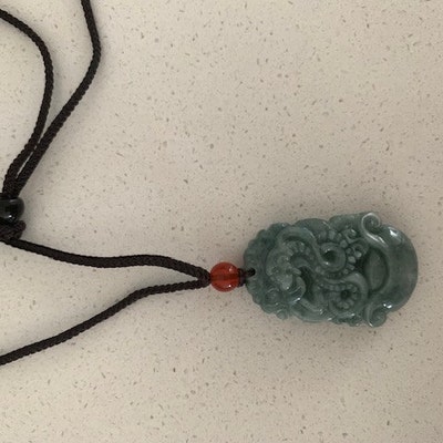 Real Green Jade Tiger Necklace, Chinese Zodiac Year of Tiger Charm ...