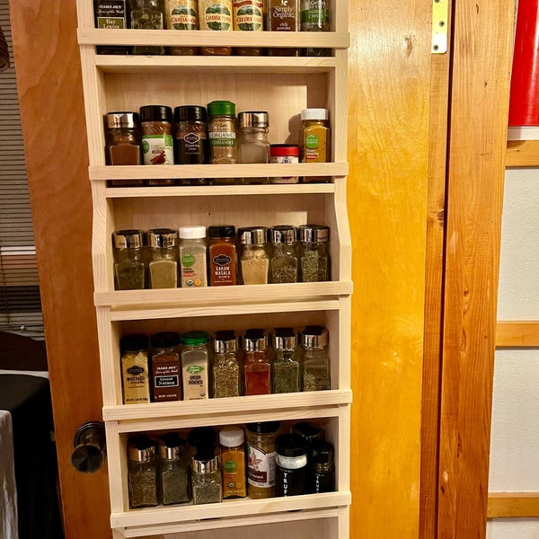 Wall Mounted Door Mounted Spice Rack - Etsy