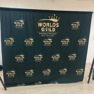 Custom Step and Repeat Logos Photography Backdrop Black Photo ...