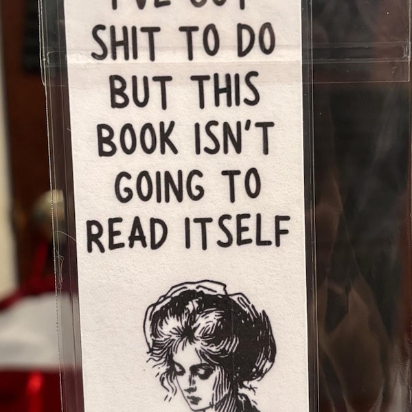 Funny Bookmarks - Sarcastic Bookmarks - Book Lover Gift - Laminated ...
