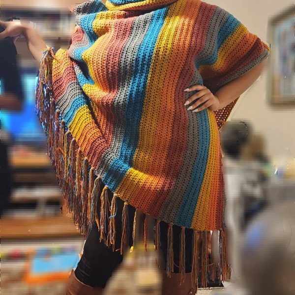 Shell Stitch Crochet Afghan Pattern: Easy Colorful Blanket (PDF Pattern ...