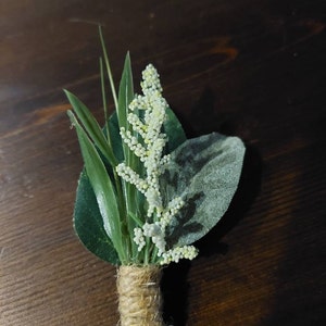 Enchanting Greenery Boutonniere Groom Buttonhole | Etsy