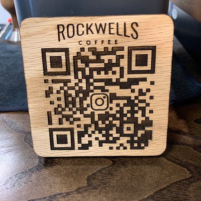 Wooden Engraved QR Code - Etsy