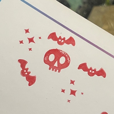 Small Stamp Hand Print Mini Rubber Stamp for Personalized Touch and DIY ...