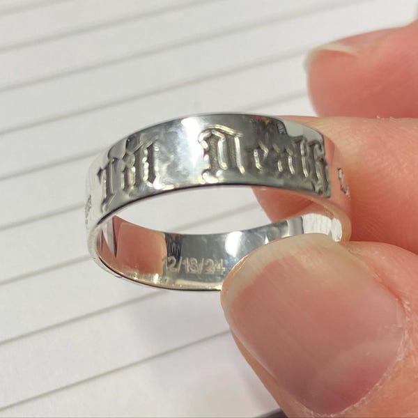 Caduceus Ring Medical Symbol Band Ring Sterling Silver Personalized ...