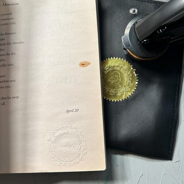 Custom Embosser - Best Gift for Book Lover - Metal Plate, Clear ...